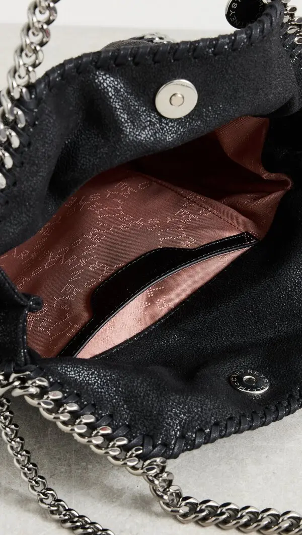 Stella McCartney Shaggy Deer Mini Chain Tote Bag - Black