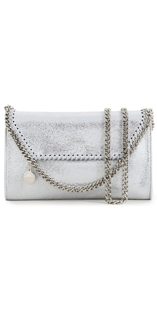 Stella McCartney Mini Crossbody Wallet On Chain - Silver