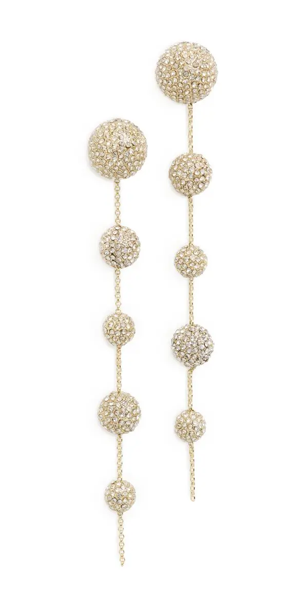 Baublebar Pave Blair Drop Earrings - Clear/gold
