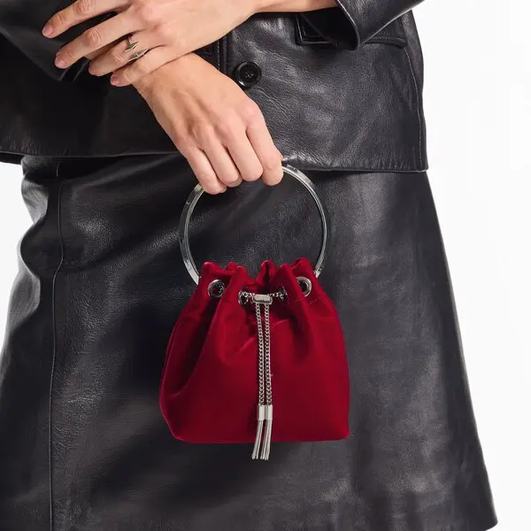 JIMMY CHOO Bon Bon Velvet Bag