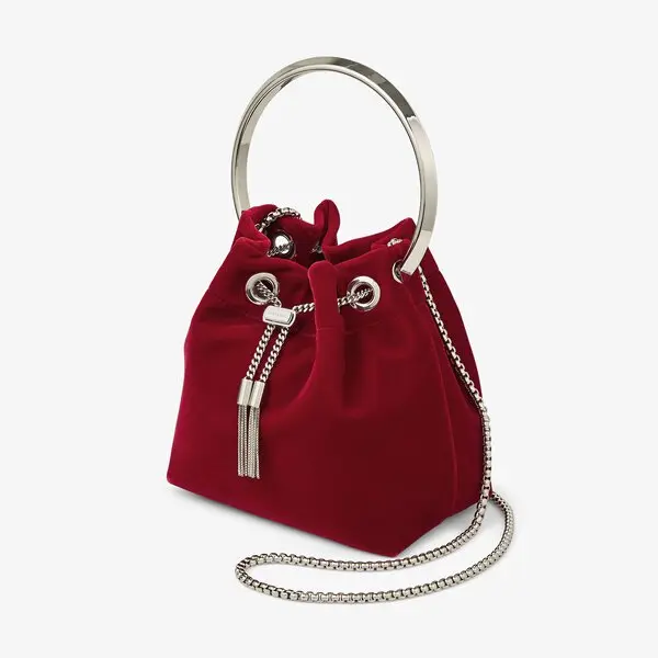 JIMMY CHOO Bon Bon Velvet Bag