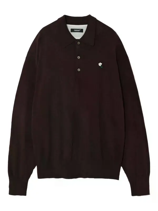 Undercover Appliqué Flower Knit Polo