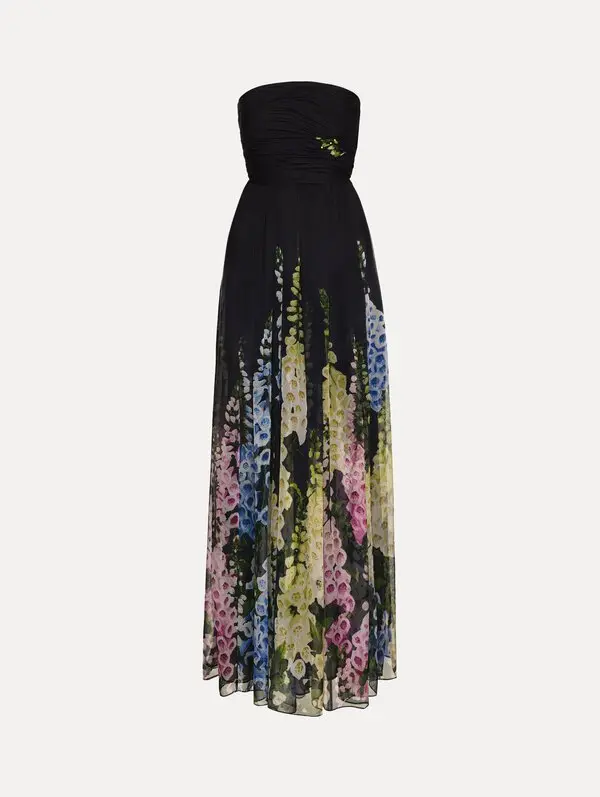 Oscar De La Renta Degrade Foxglove Chiffon Gown