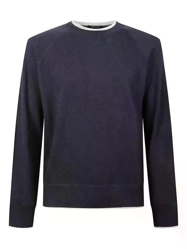 ARAGONA Raglan-sleeve Cashmere Sweater - Blue