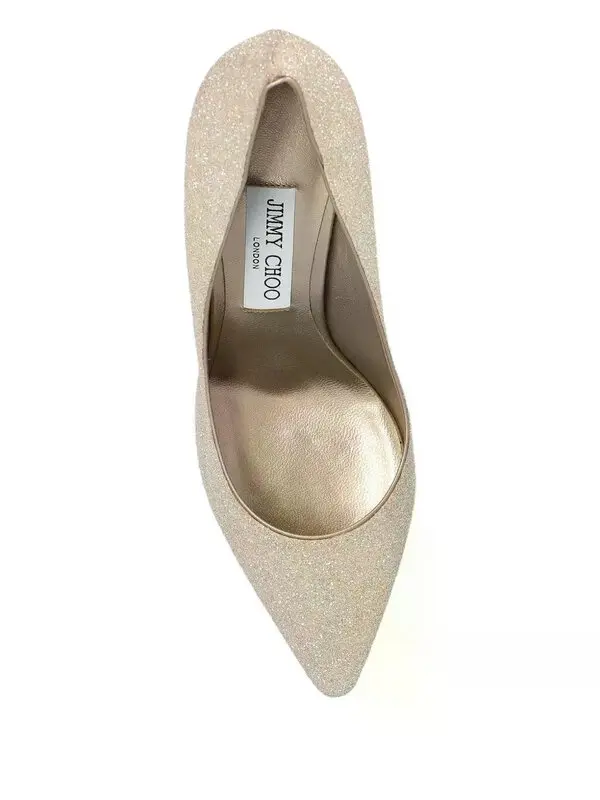 JIMMY CHOO 85mm Romy Pointed Heeled Pumps - Neutrals