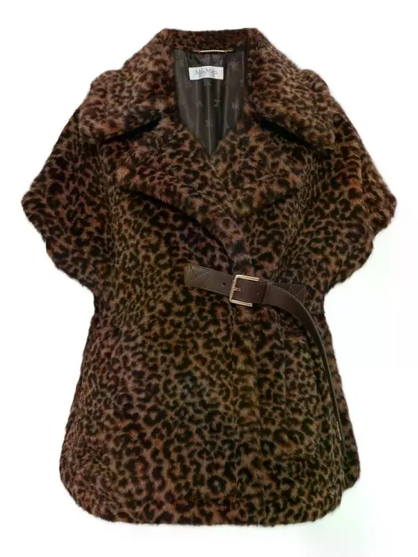 Max Mara Belted Animal-pattern Jacket