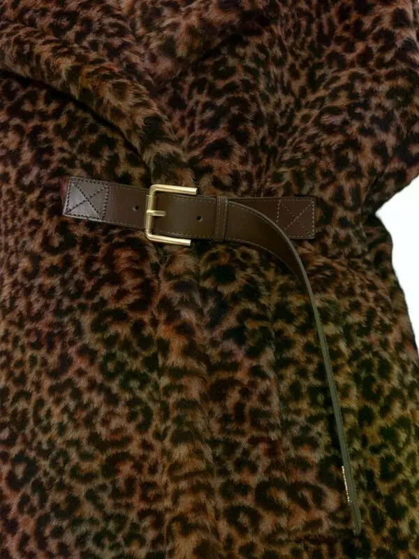 Max Mara Belted Animal-pattern Jacket