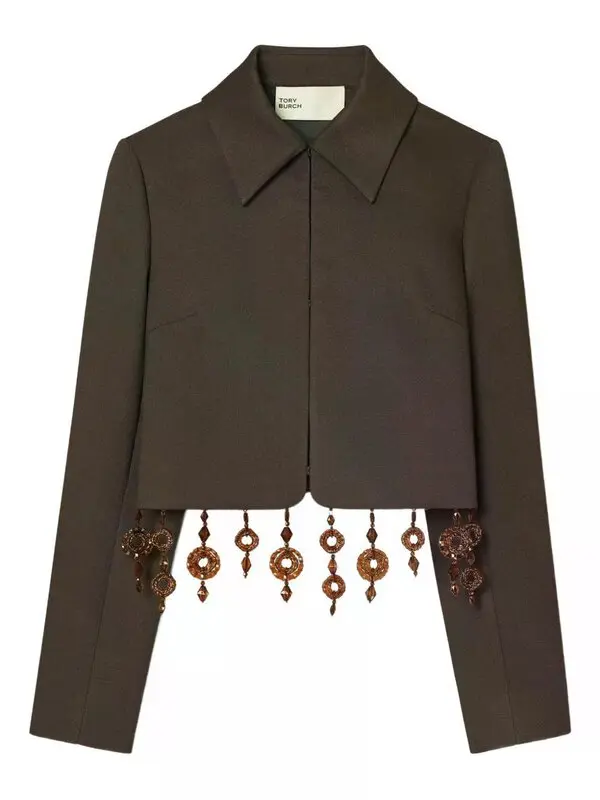 Tory Burch Beaded Crepe Jacket