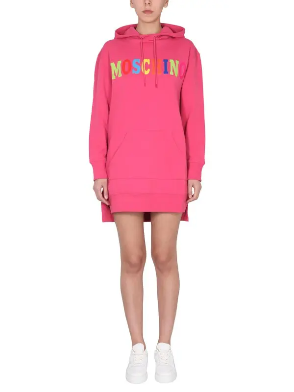 Moschino Hooded Dress With Logo