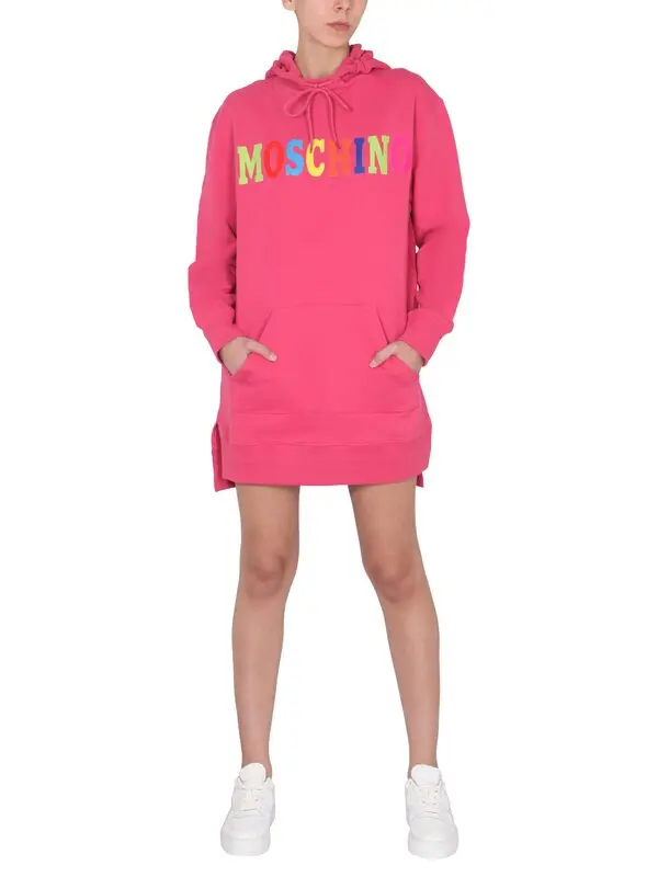 Moschino Hooded Dress With Logo