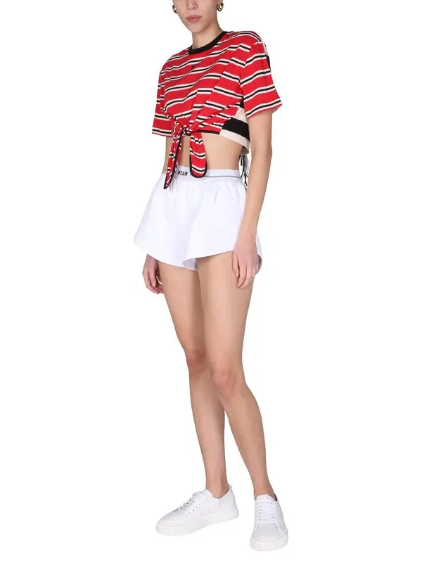 MSGM Cropped T-shirt - Red