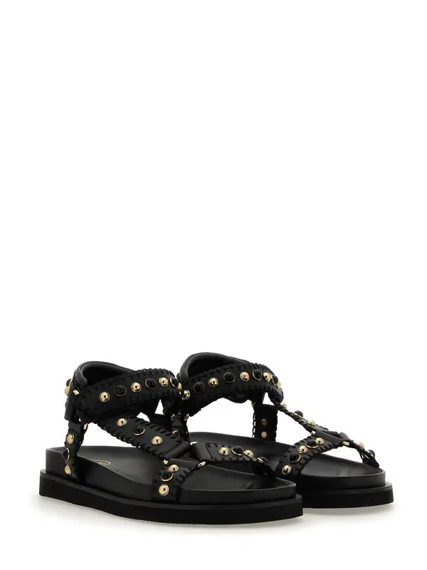 Ash Leather Strappy Sandal