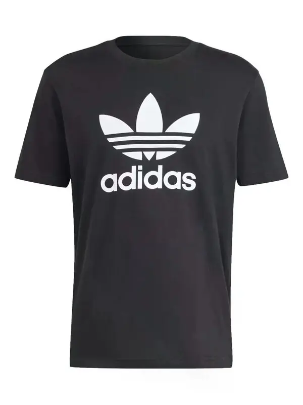 Adidas Trefoil-print T-shirt - Black