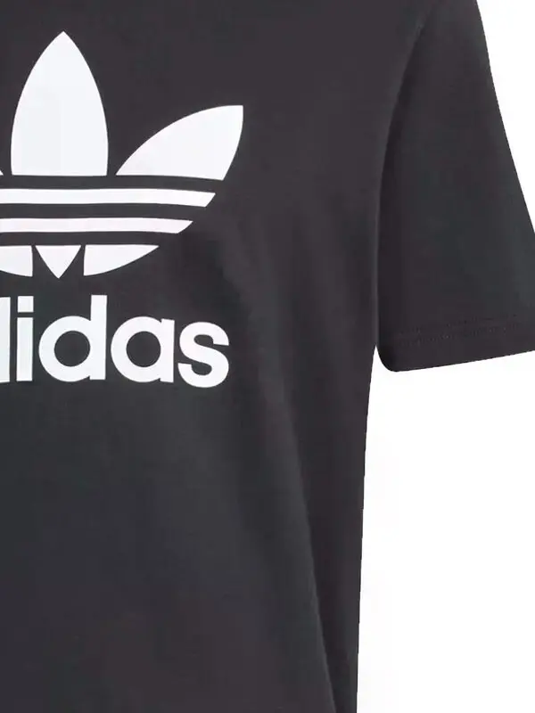 Adidas Trefoil-print T-shirt - Black