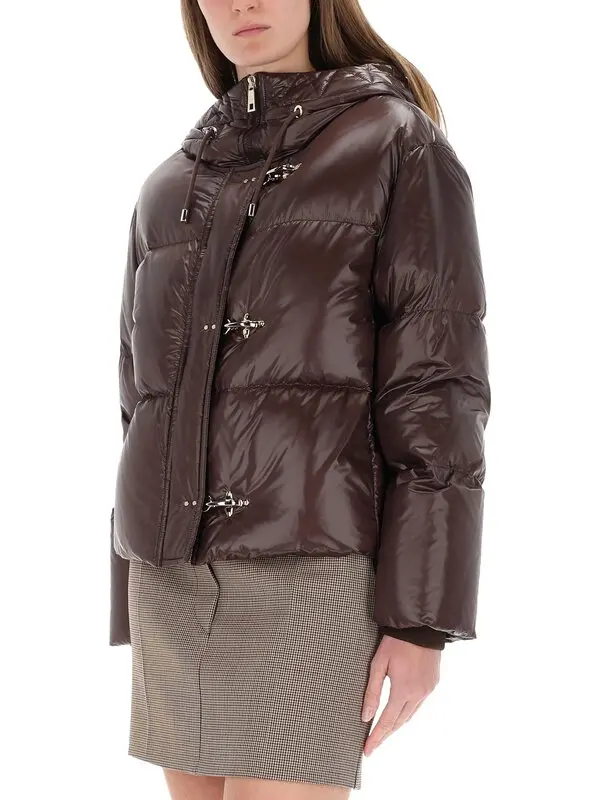 FAY Hooded Down Jacket - Brown