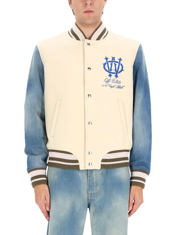 Off-White Gothic Wool Denim Jacket - Multicolour
