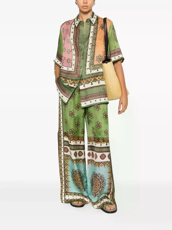 ALEMAIS Alémais Contina Floral-print Shirt - Green