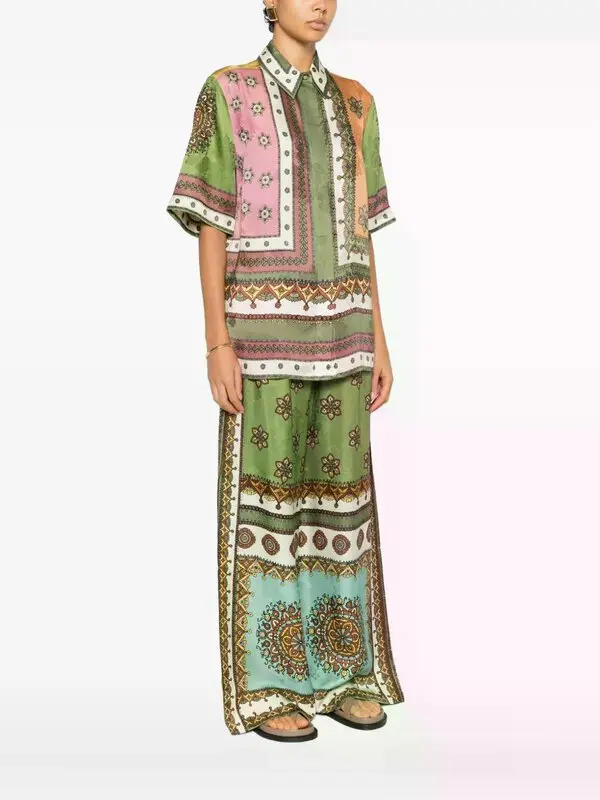 ALEMAIS Alémais Contina Floral-print Shirt - Green