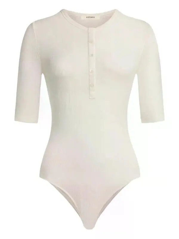 12 STOREEZ Henley-neck Bodysuit