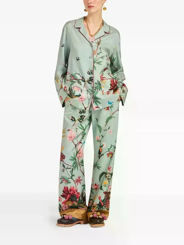 La DoubleJ Floral Panel Pajama Shirt