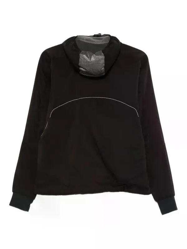 AND WANDER Hooded Zip-up Jacket - Black