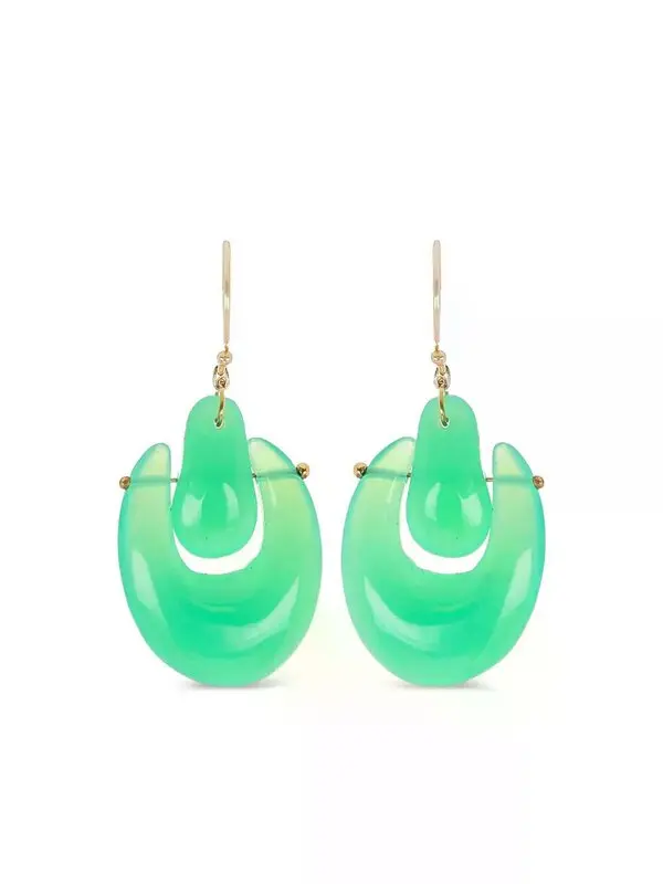 TEN THOUSAND THINGS 18k Yellow Gold O'keeffe Earrings - Green