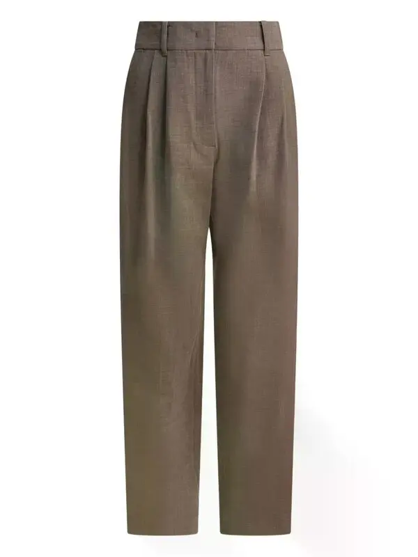SANDBEIGE Pleated Trousers - Brown