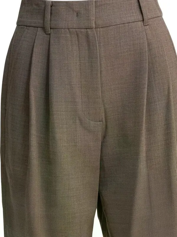 SANDBEIGE Pleated Trousers - Brown