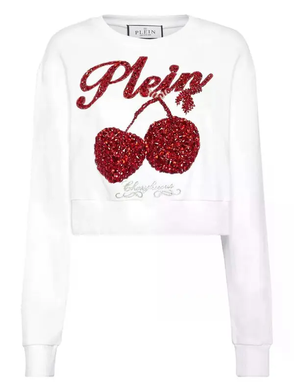 Philipp Plein Cherries Logo Sweatshirt - White