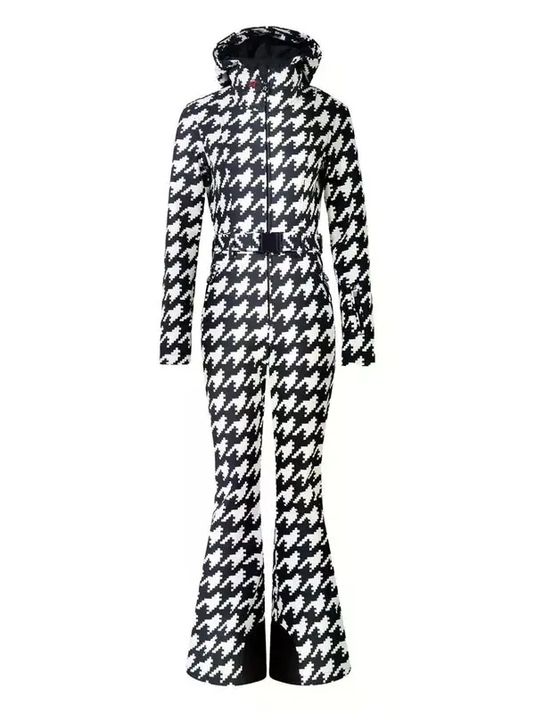 Perfect Moment Houndstooth Hooded Ski Suit