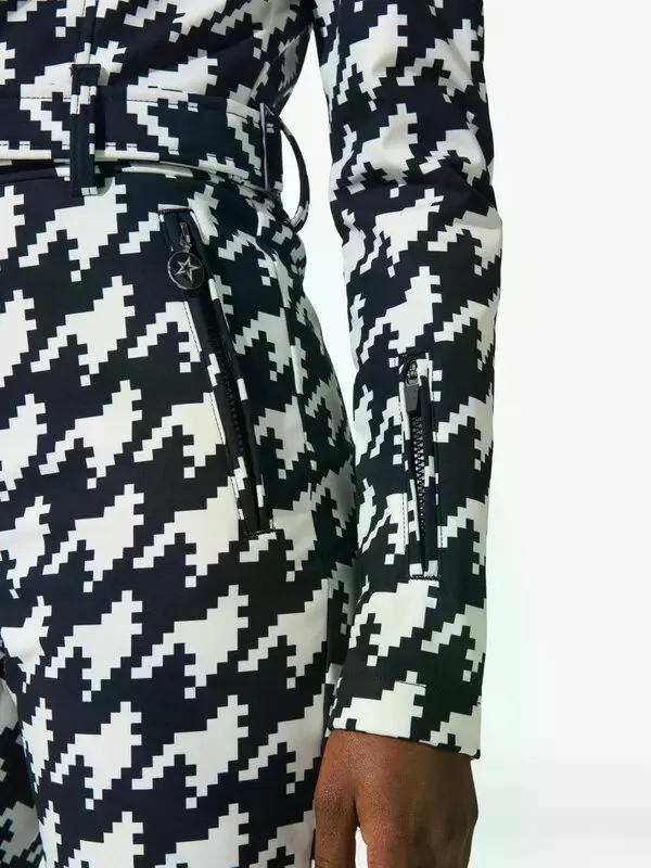 Perfect Moment Houndstooth Hooded Ski Suit