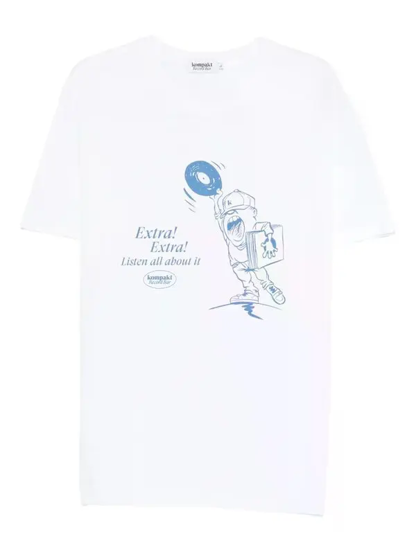 KOMPAKT RECORD BAR Graphic Print T-shirt - White