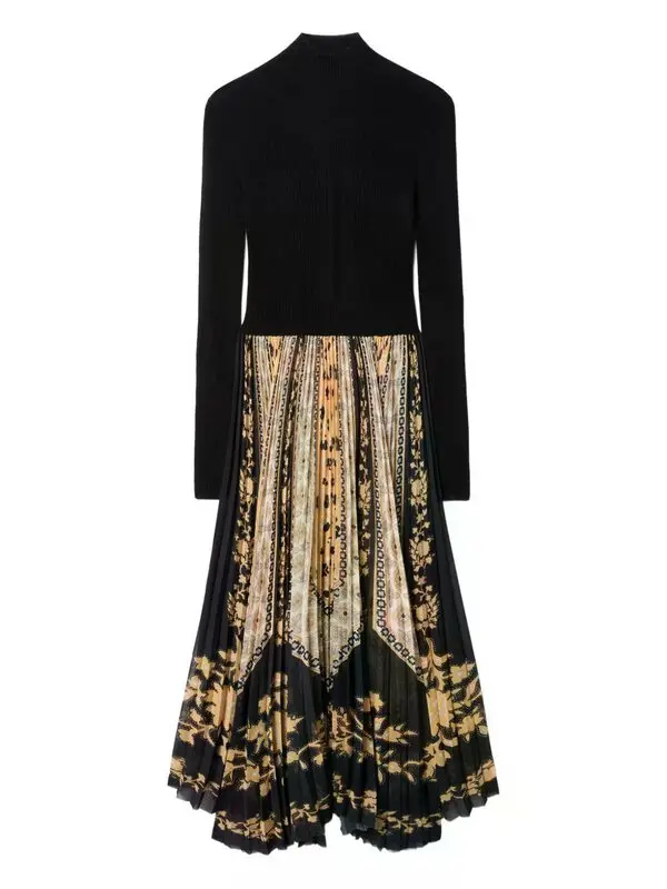 La DoubleJ Moondance Pleated Knit Maxi Dress - Black