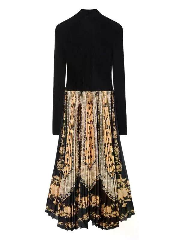 La DoubleJ Moondance Pleated Knit Maxi Dress - Black
