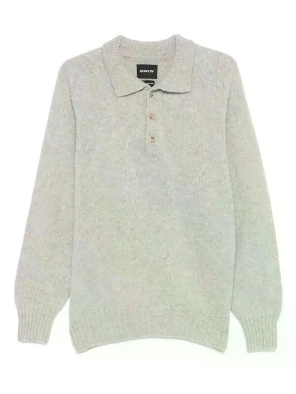 Howlin' Ghost Pressure Buttoned Polo Shirt - Grey