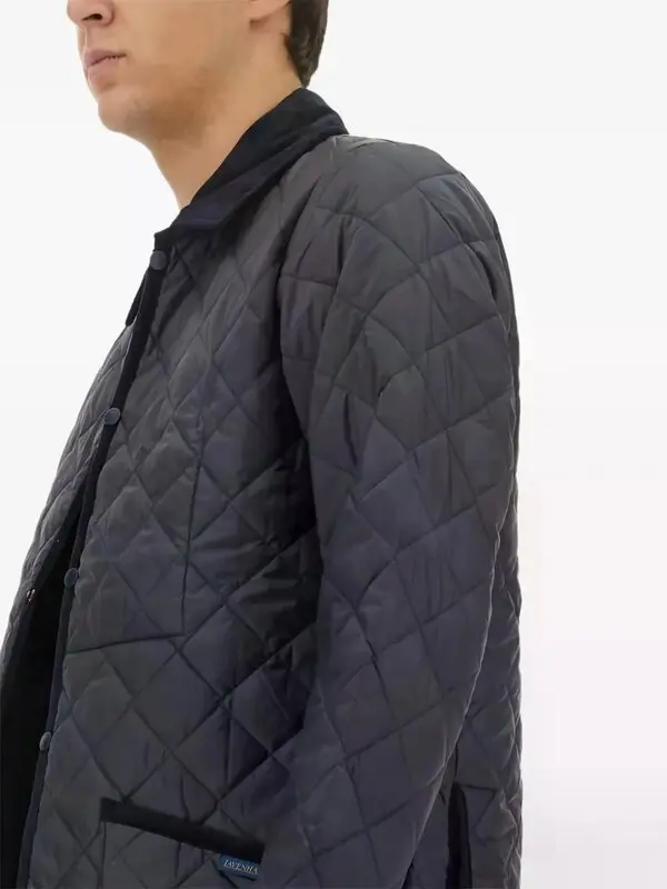 LAVENHAM Quilted Collared Jacket - Blue