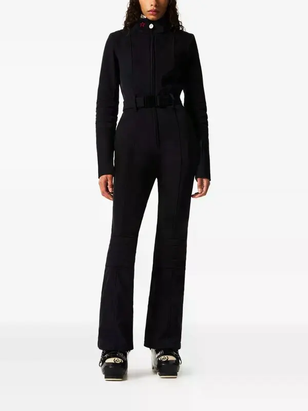 Perfect Moment Belted Star-detail Ski Suit - Black