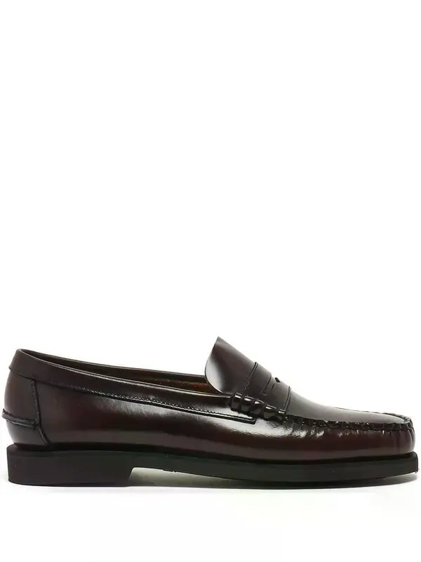 SEBAGO Leather Penny Loafers - Brown