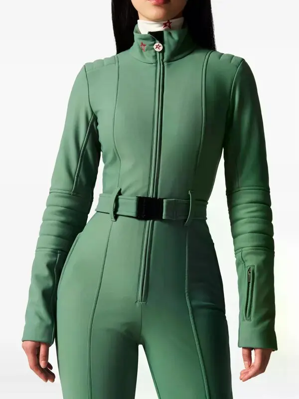 Perfect Moment Belted Ski Suit - Green