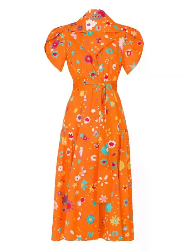 Lhd The Glades Floral Dress - Orange