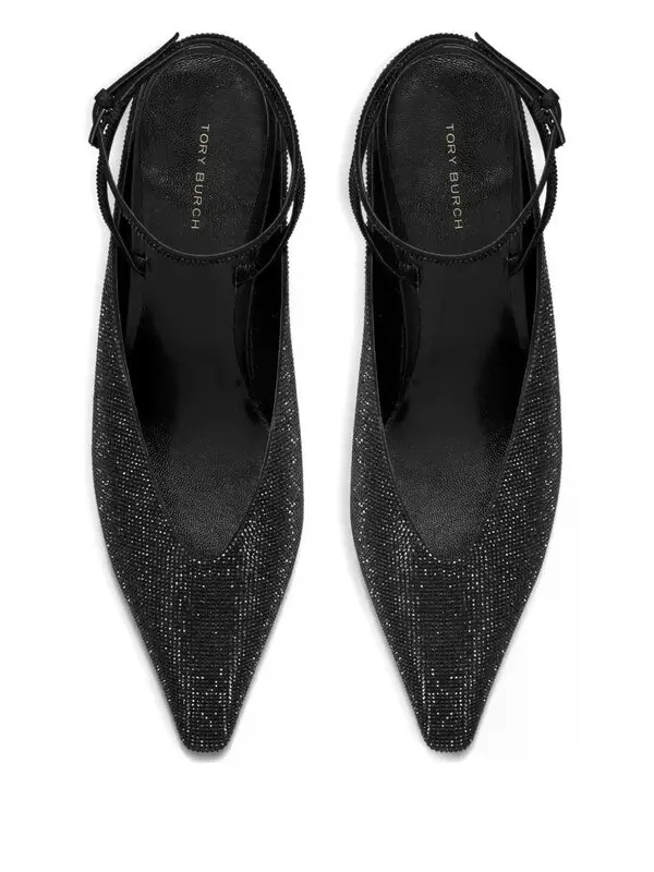 Tory Burch 50mm Pavé Wedge Pumps - Black