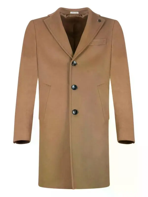 BRERAS MILANO Lapel-collar Single-breasted Coat