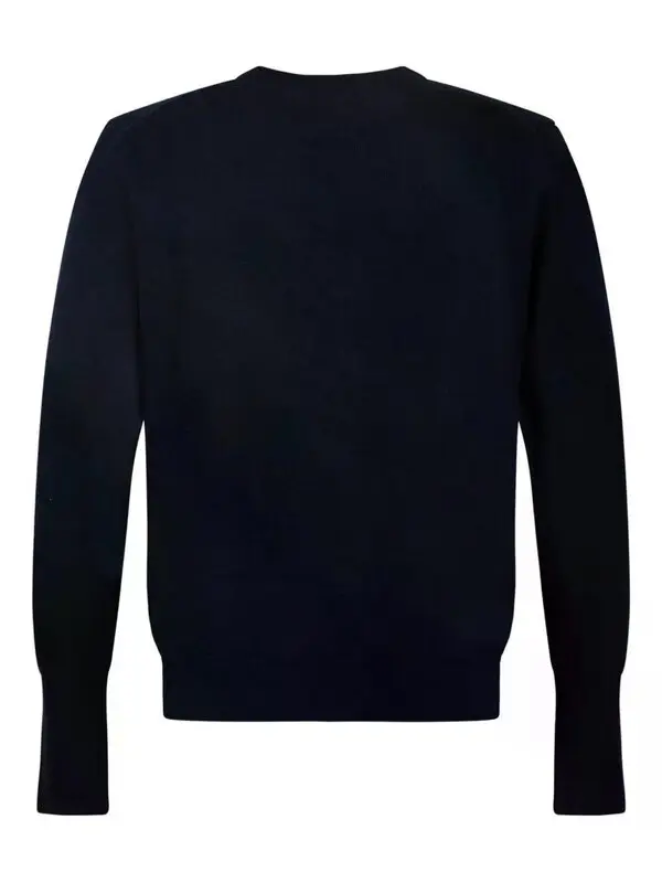 BALLANTYNE Diamond-pattern Crew-neck Sweater - Blue