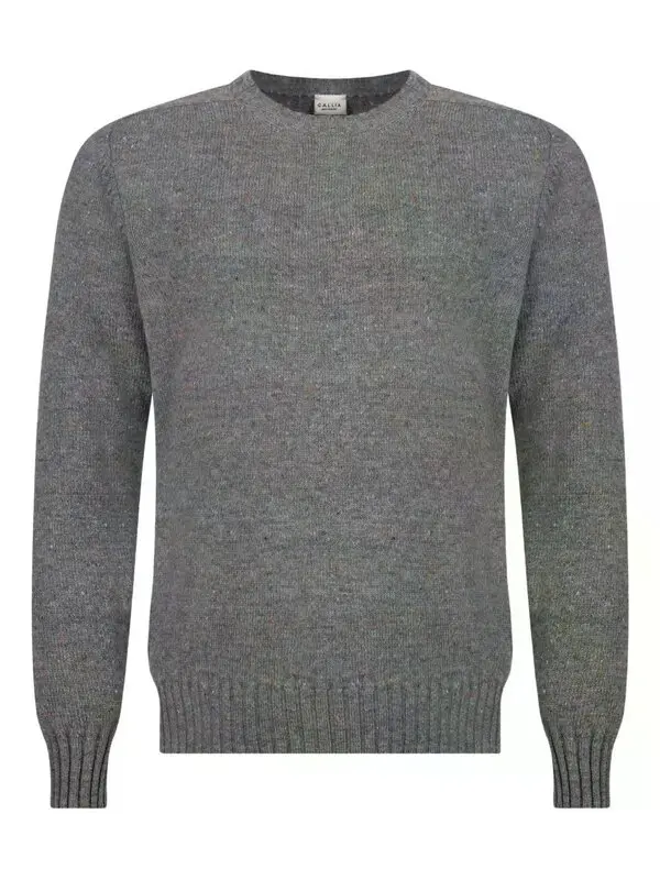 GALLIA Crew-neck Wool Sweater