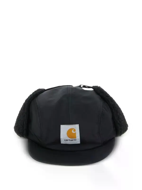 Carhartt Work In Progress Oltera Ear Guard Cap With Logo Patch - Black