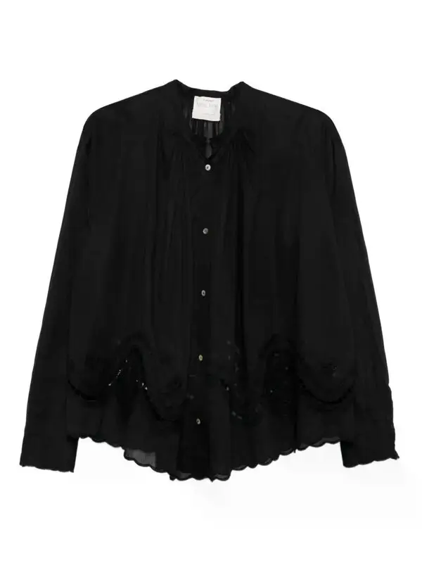 FORTE_FORTE Eyelet Embroidered Shirt