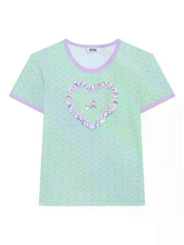 Gcds Polly Pocket Heart-print T-shirt