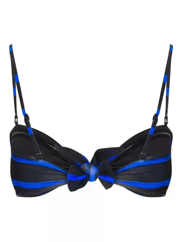 CALA DE LA CRUZ Lara Striped Bikini Top