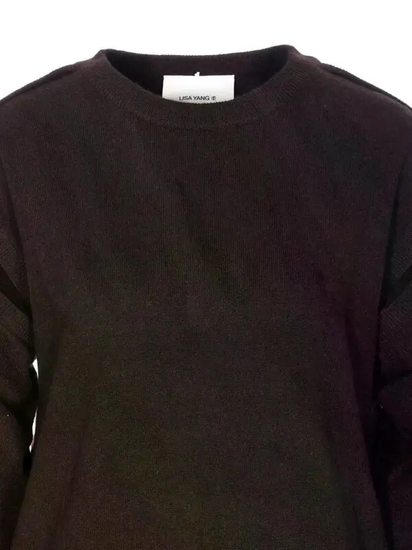 LISA YANG Othelia Cut-out Sweater - Brown