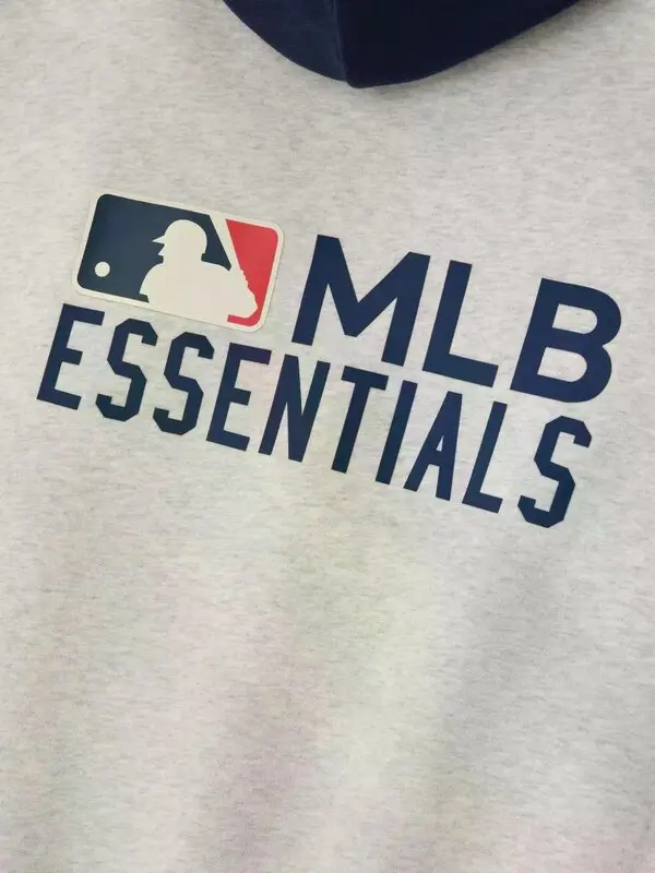 Fear Of God Mlb Logo Hoodie - Grey